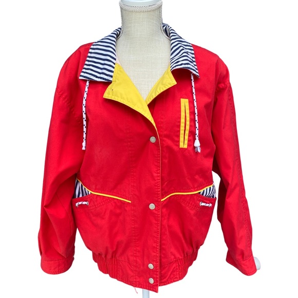 Vintage | Jackets & Coats | Vintage Sailing Jacket 8s Style Windbreaker ...